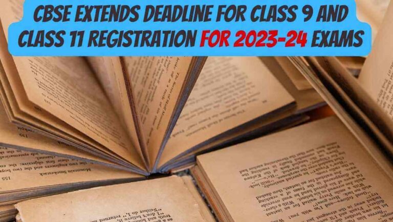 CBSE Extends Deadline for Class 9 and Class 11 Registration for 2023-24 ... CBSE Extends Deadline for Class 9 and Class 11 Registration for 2023-24 ...