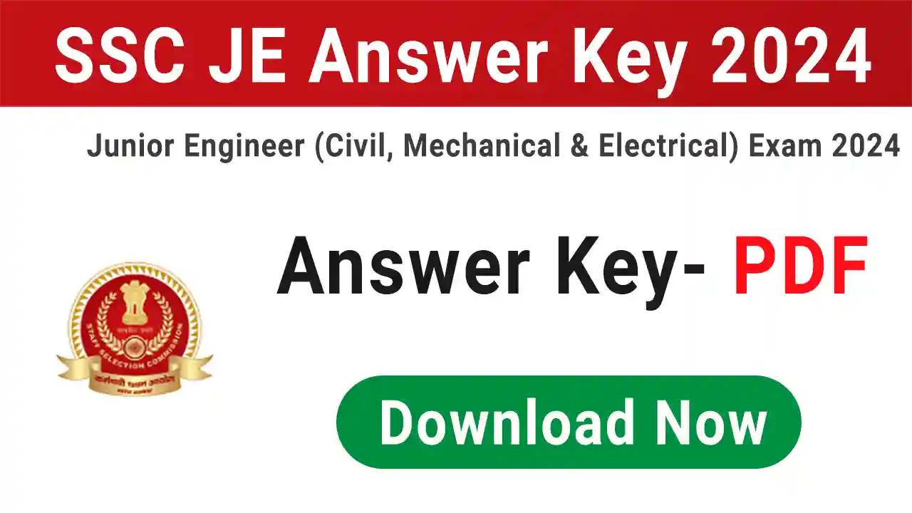 SSC JE Answer Key 2024 Out: Tier 1 Response Sheet, Result in July ...