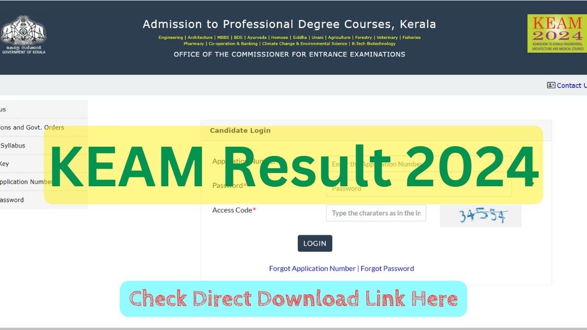 KEAM 2024 Results Out! Check Your Rank Now (Online Exam Success ...